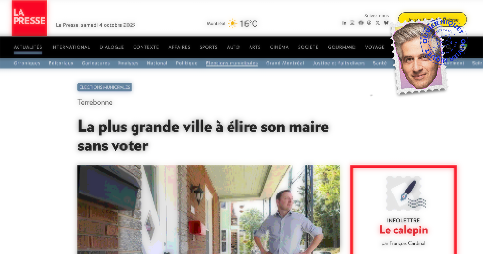 Olivier Niquet en jaquette